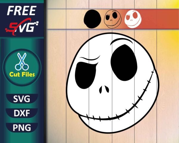 Jack Skellington face SVG Free - freesvg.art