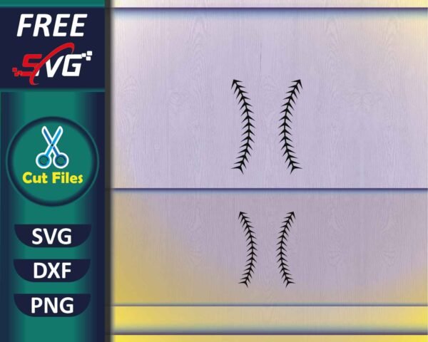 Baseball Threads SVG Free | baseball stitches SVG