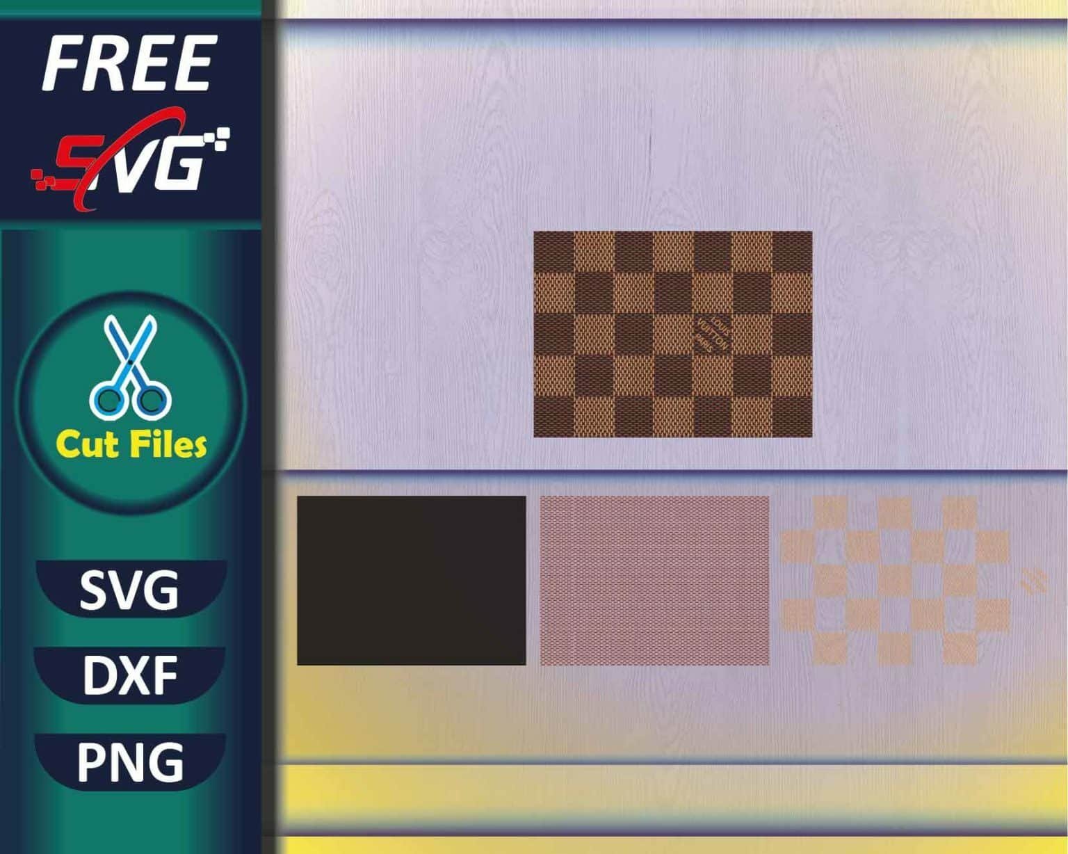 Checkerboard Louis Vuitton SVG Free Cricut Designs