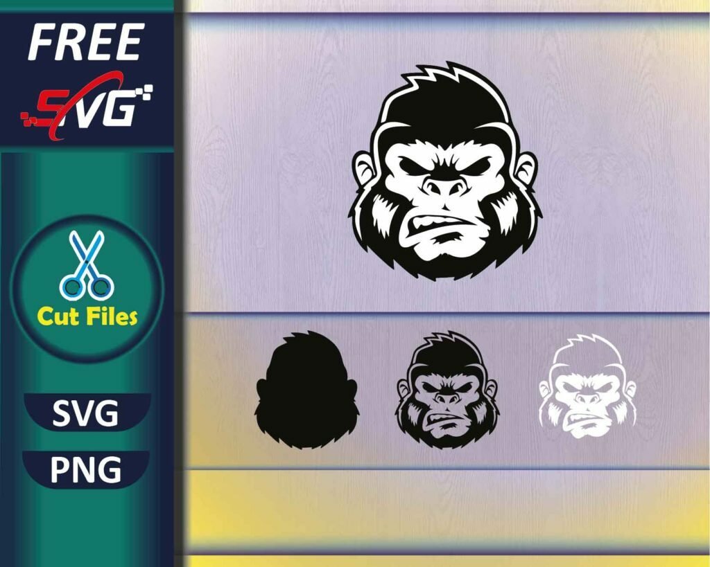 Angry Ape SVG Free | monkey face Svg