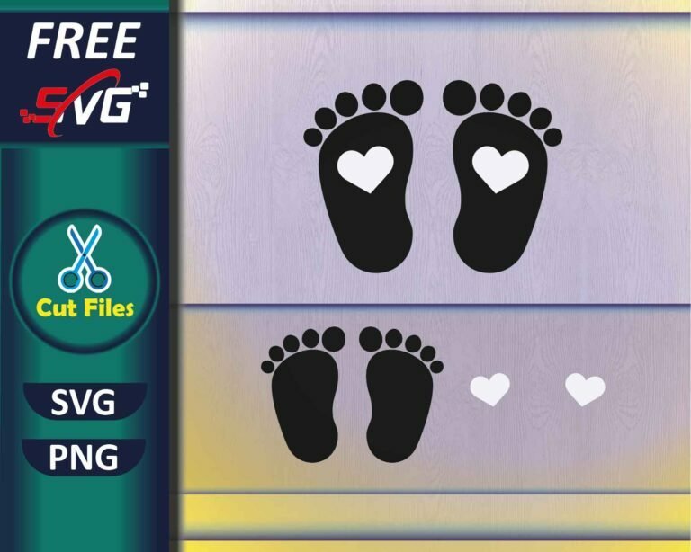 Baby feet SVG Free Download, baby footprint SVG free - Free SVG Cut Files