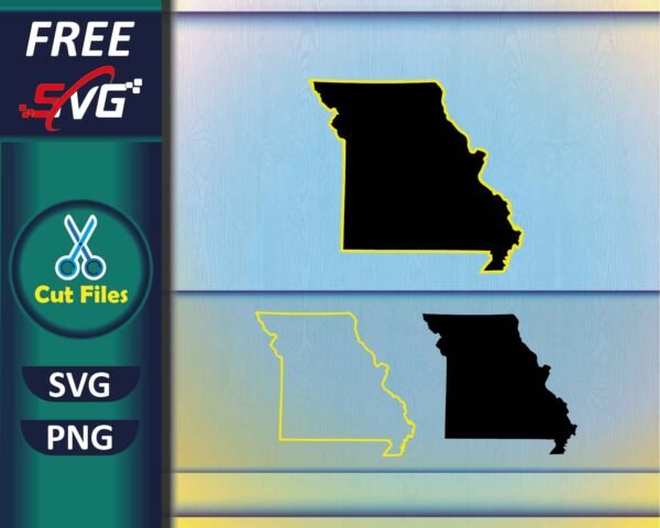Missouri State Map SVG Free