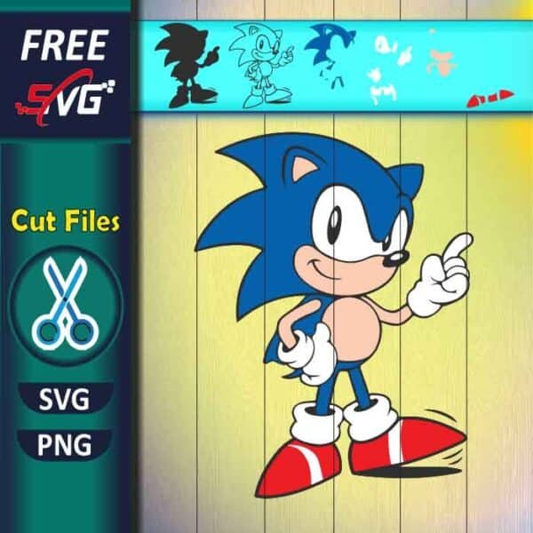 Sonic the hedgehog SVG Free for Cricut | svg4k.com