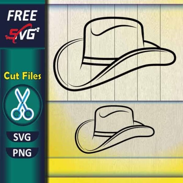 Cowboy hat SVG free for Cricut | svg4k.com