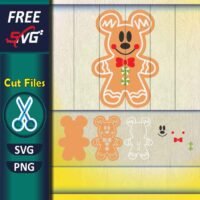 Mickey gingerbread cookie SVG Free, Disney Christmas SVG - freesvg.art