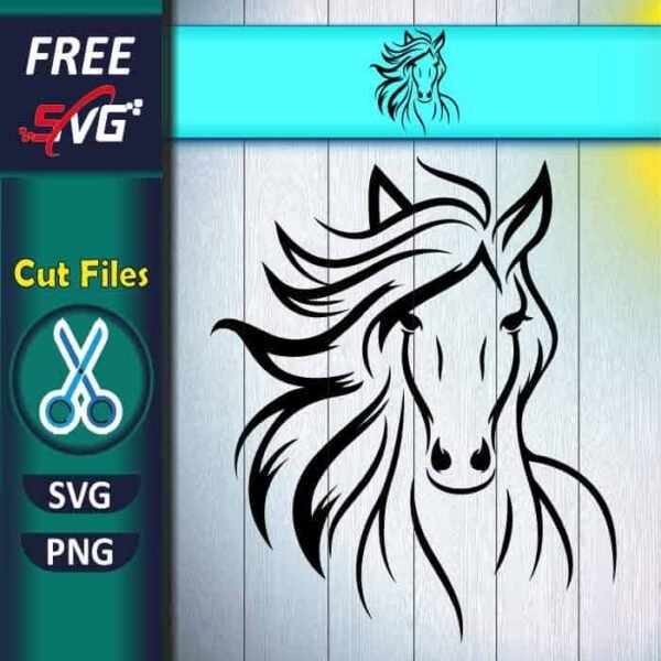 Horse SVG free for Cricut, cute horse silhouette SVG