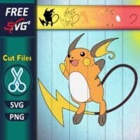 Raichu SVG free for Cricut | Raichu Pokemon SVG free