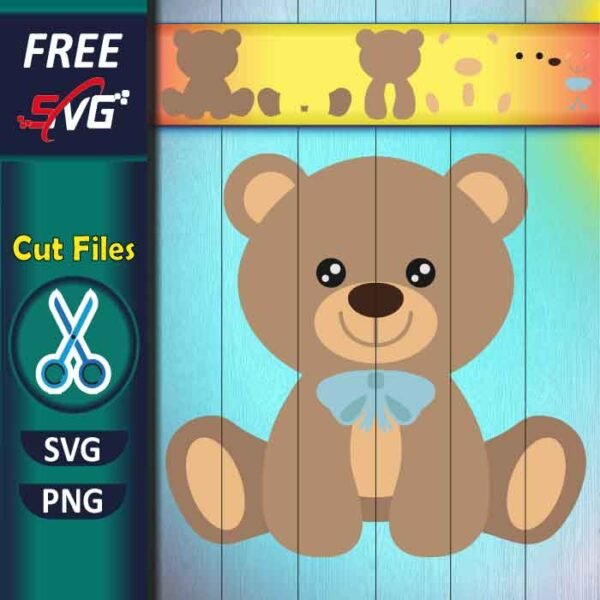 Teddy Bear SVG free, Cute Bear SVG, Birthday SVG free Teddy Bear SVG free, Cute Bear SVG, Birthday SVG free