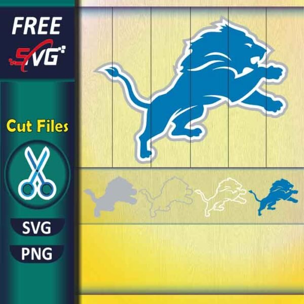 Detroit Lions logo SVG free, NFL Detroit lions SVG free