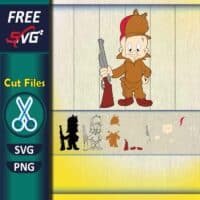 Elmer Fudd SVG free, Elmer Fudd layered SVG Free