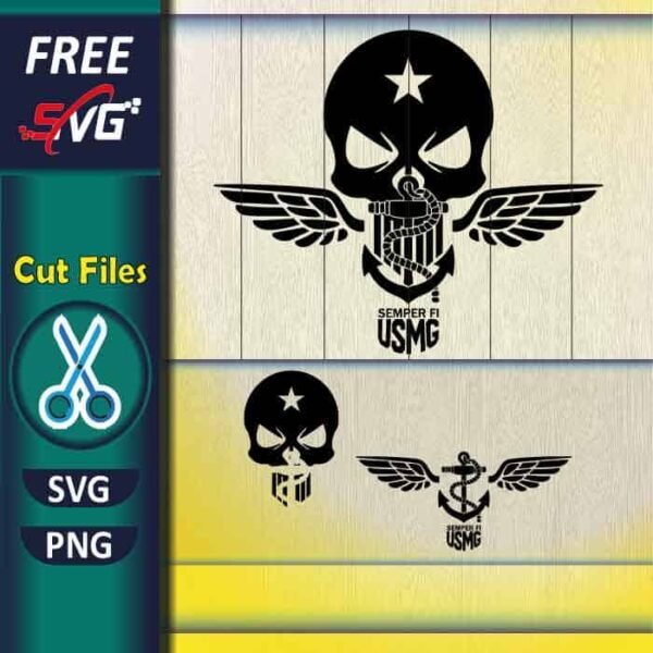 Semper Fi skull SVG free, Marines semper fi Svg, USMC SVG free