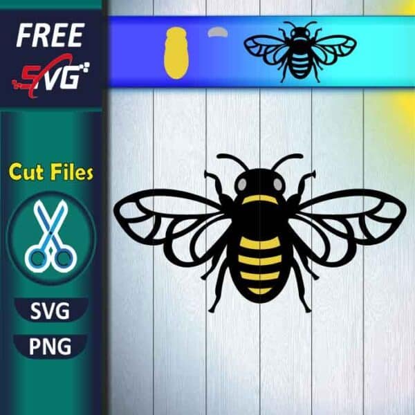 Layered Bee SVG free, Cut File for Cricut | Free SVG Files
