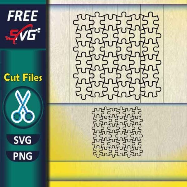 Puzzle SVG free, Puzzle laser cut, puzzle template for Cricut