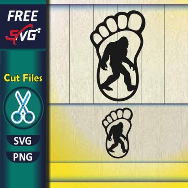 Bigfoot footprint SVG free