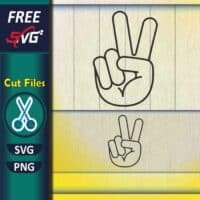 peace sign SVG free, hand two fingers SVG