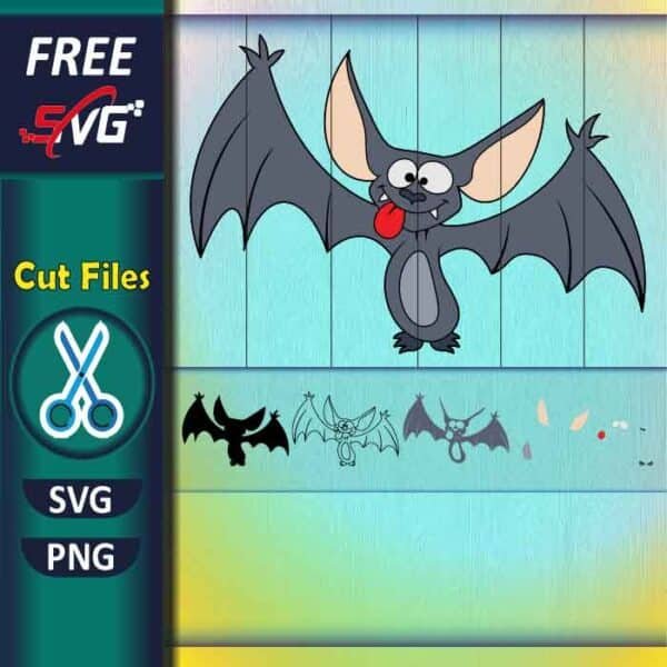 Crazy Bat SVG free - Funny Bat - Halloween Bat SVG