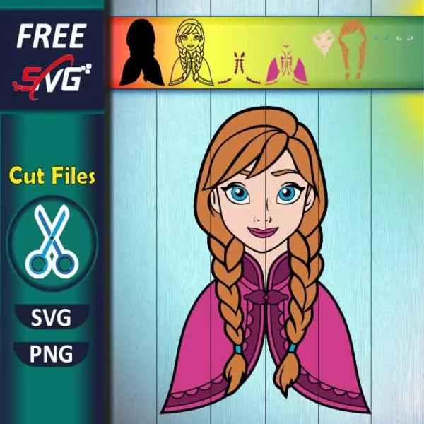 Anna SVG cut file free download - Disney Princess SVG