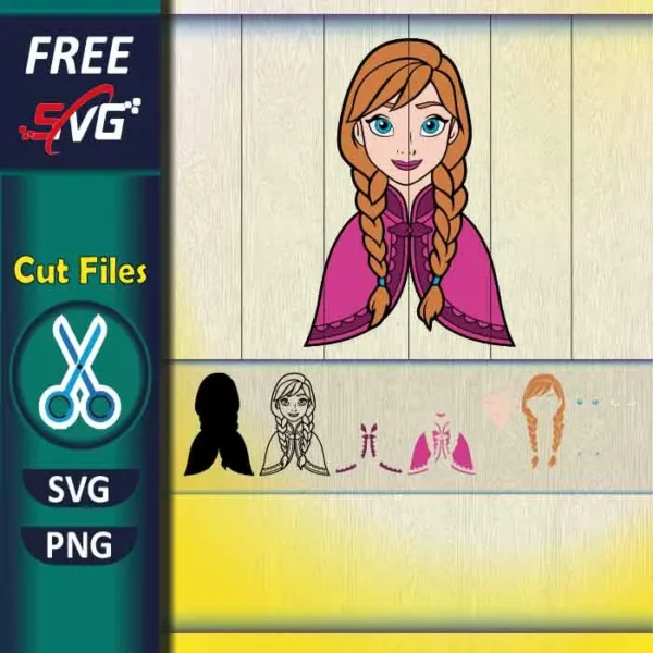 Anna SVG cut file free download - Disney Princess SVG